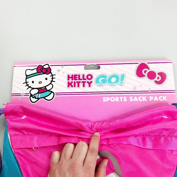Sanrio | Bags | Hello Kitty Sanrio Go Sports Sack Backpack Nylon ...